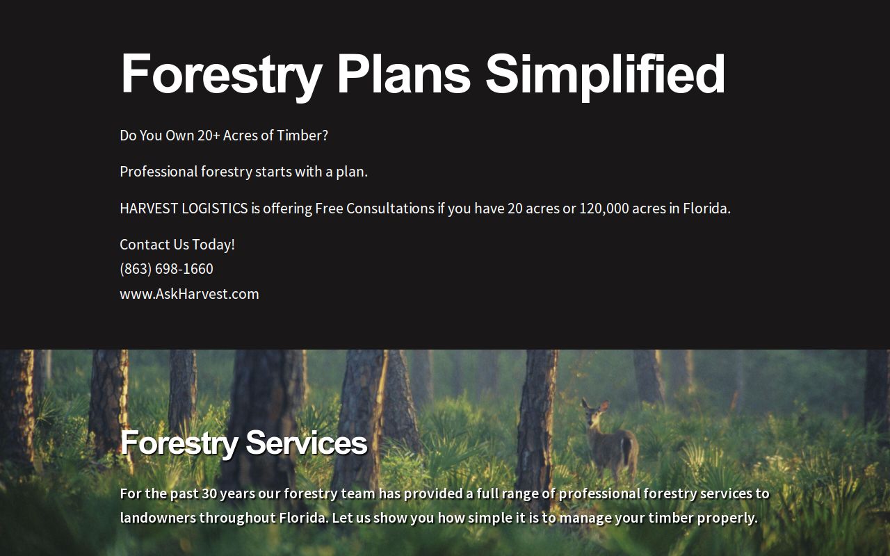 Harvest Logistics - Forestry Plans
